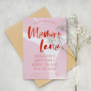 Pink Memory Lane Sign | Who Am I Game | Event Signage | Hens Sign ...