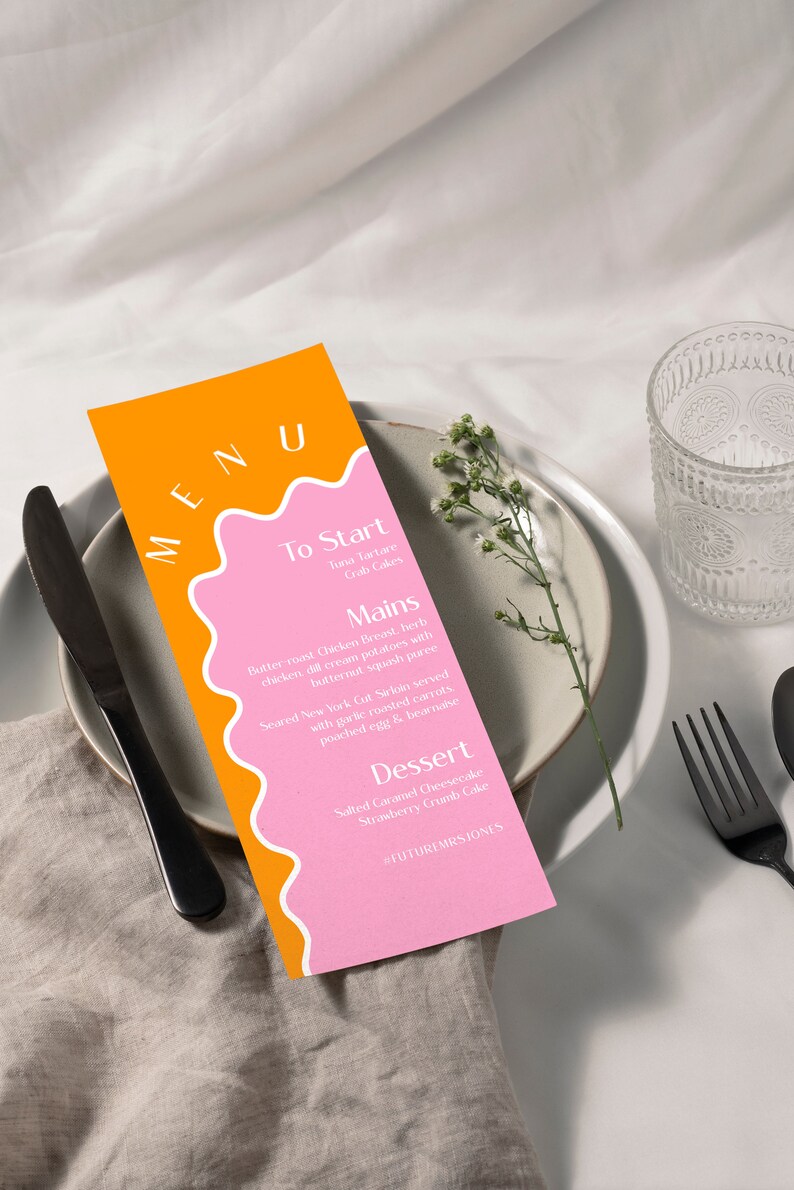 Hen's Party Menu Template | Camp Menu's | Printable Bachelorette Menu ...