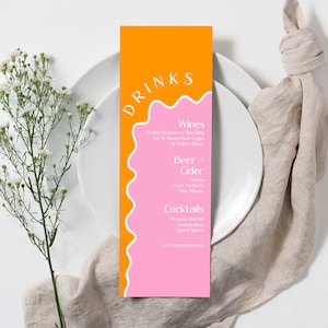 Hen's Party Drink Menu Template | Camp Drink Menu's | Printable ...