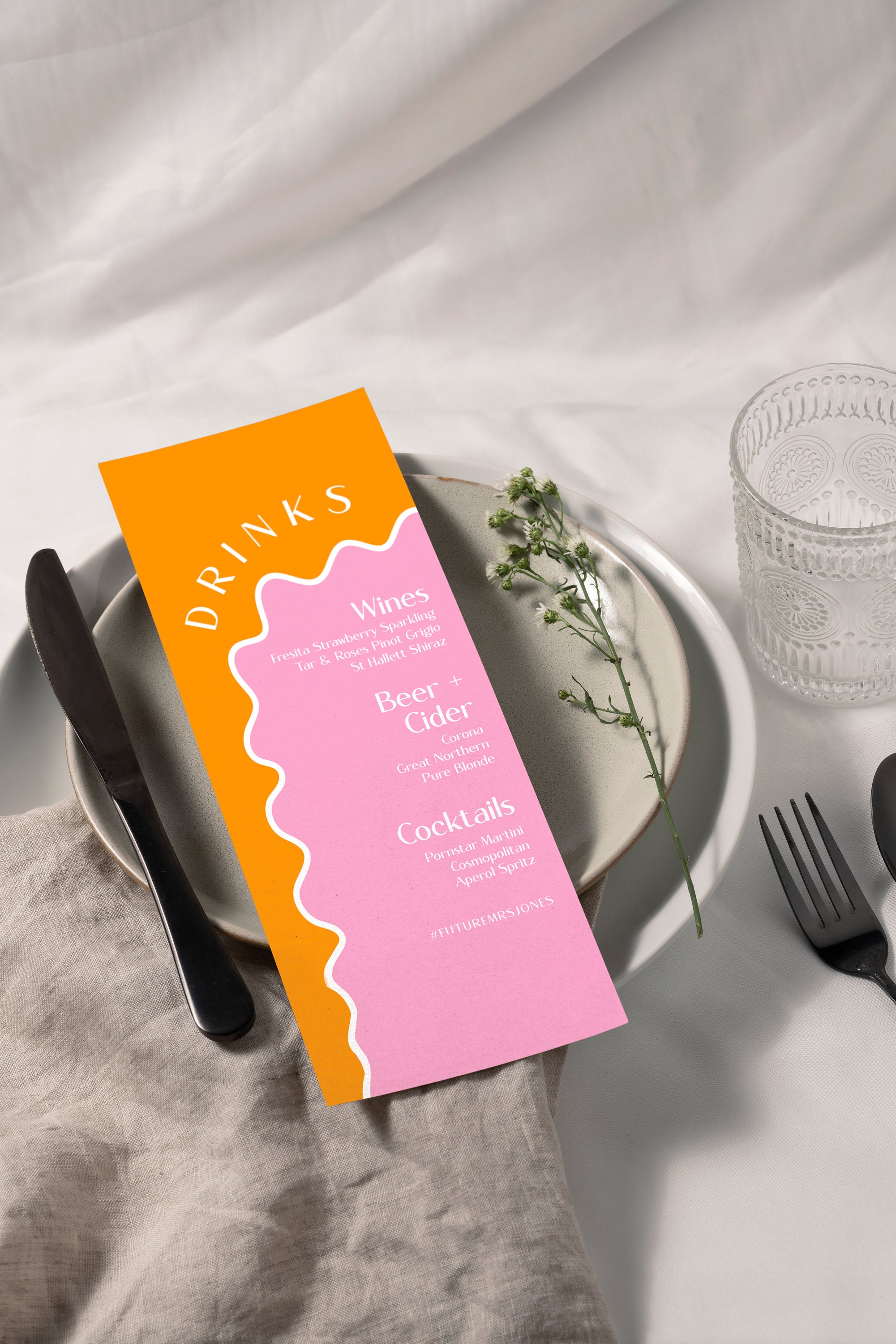 Hen's Party Drink Menu Template Camp Drink Menu's Printable ...