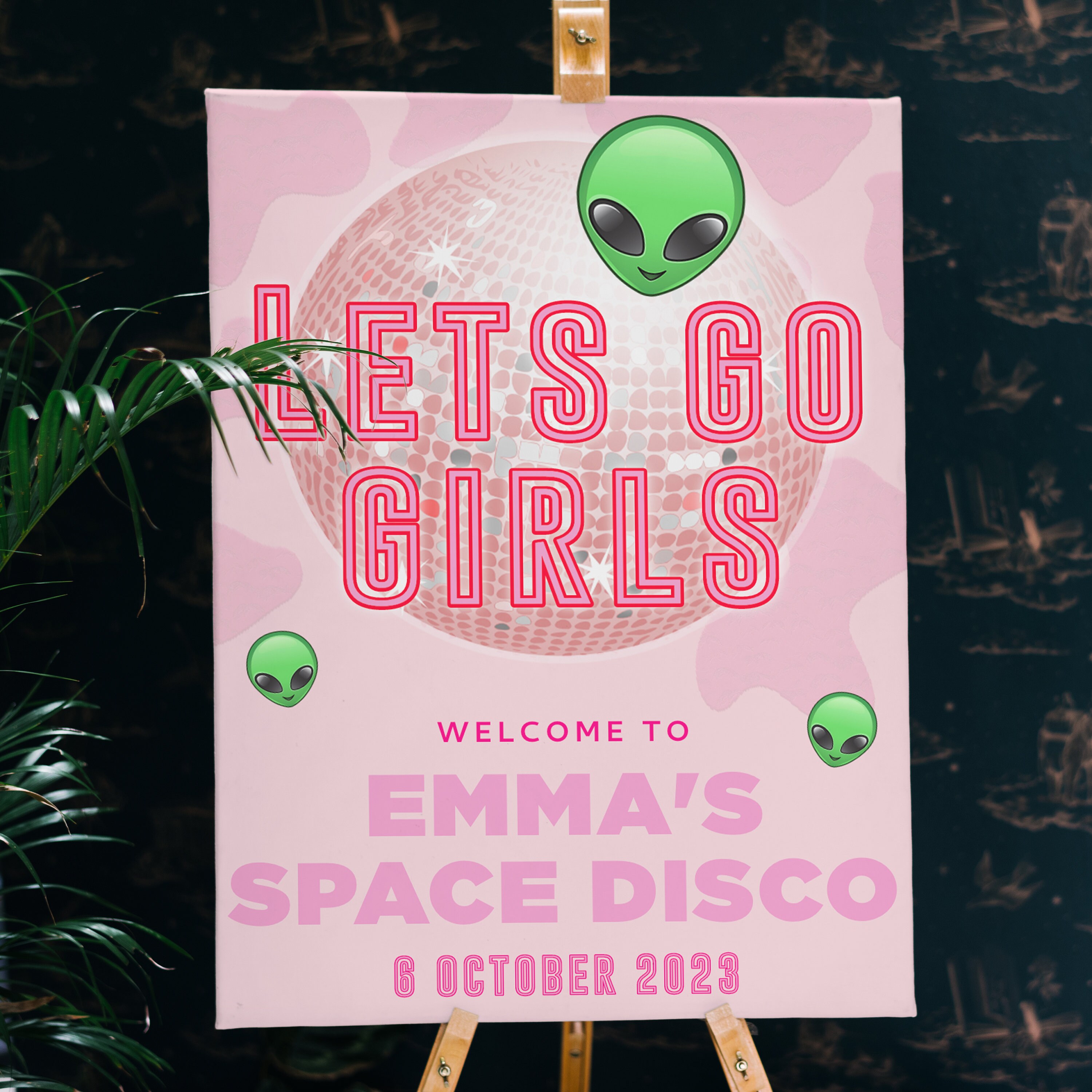 Space Disco Hen's Party Welcome Sign | Wedding Sign | Hens Party ...