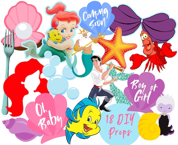 Photo Booth Props Little Mermaid Photo Booth Props Baby - Etsy
