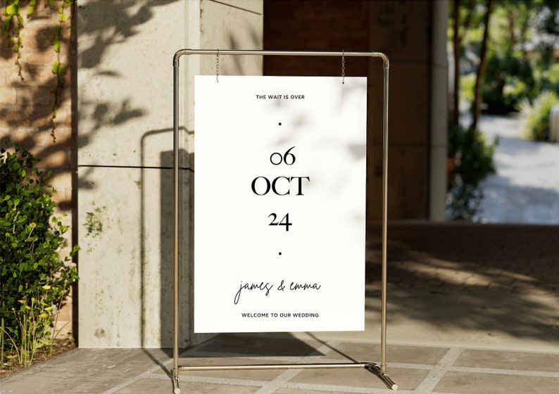 Customise - Date Welcome Sign | Wedding Sign | Wedding Stationary ...