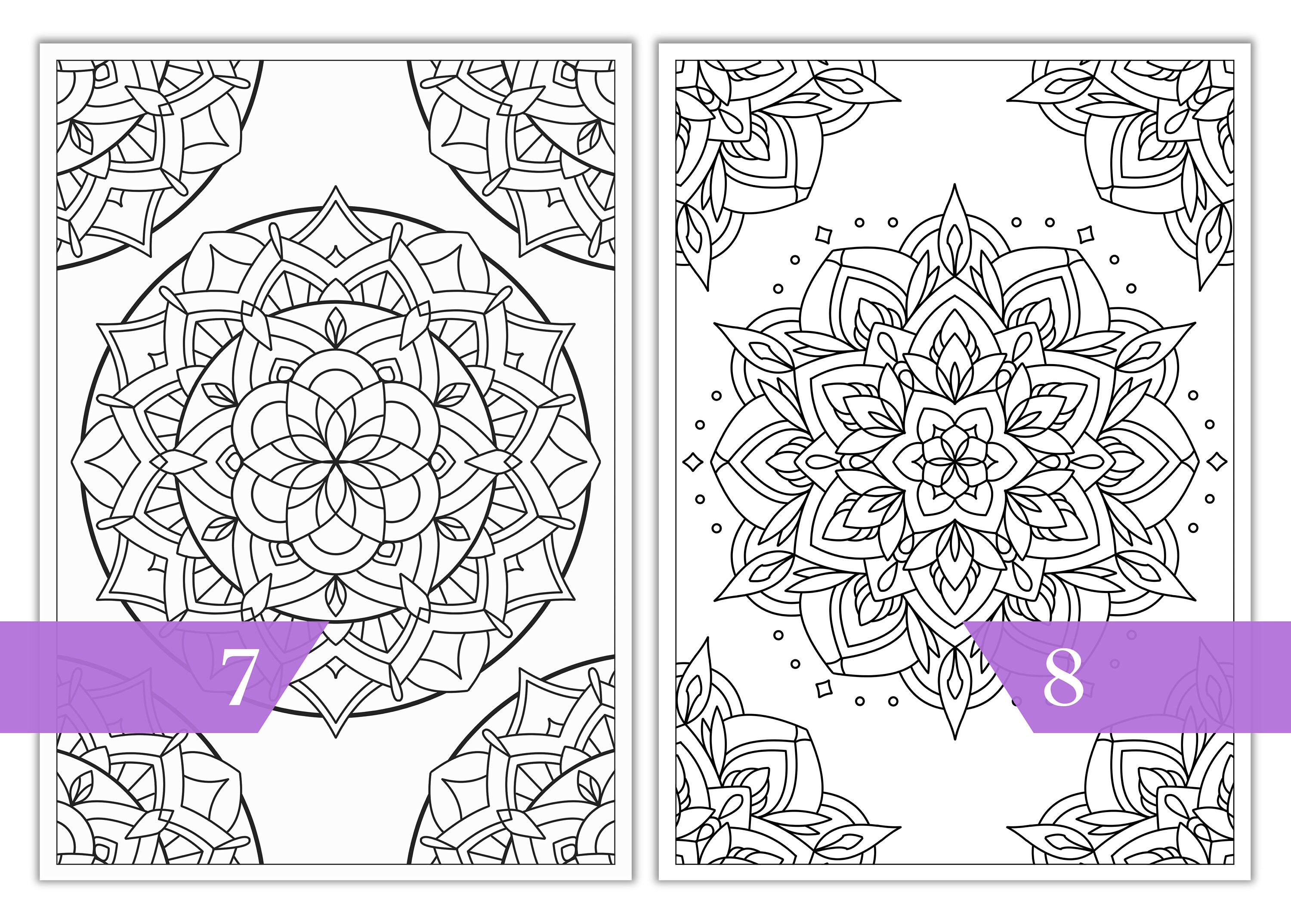 10 Mandala Pages PDF - Instant Download - Printable Adult Coloring Book ...