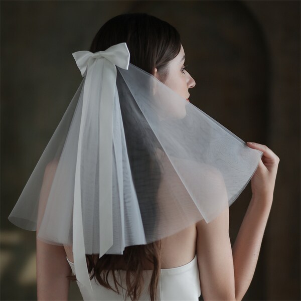 Bow Veil - Etsy