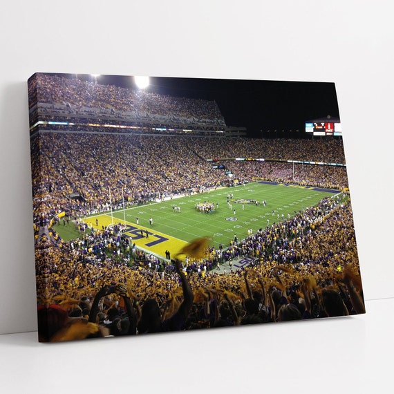 LSU Tigers Canvas Tiger Stadium Wall Art Louisiana State - Etsy