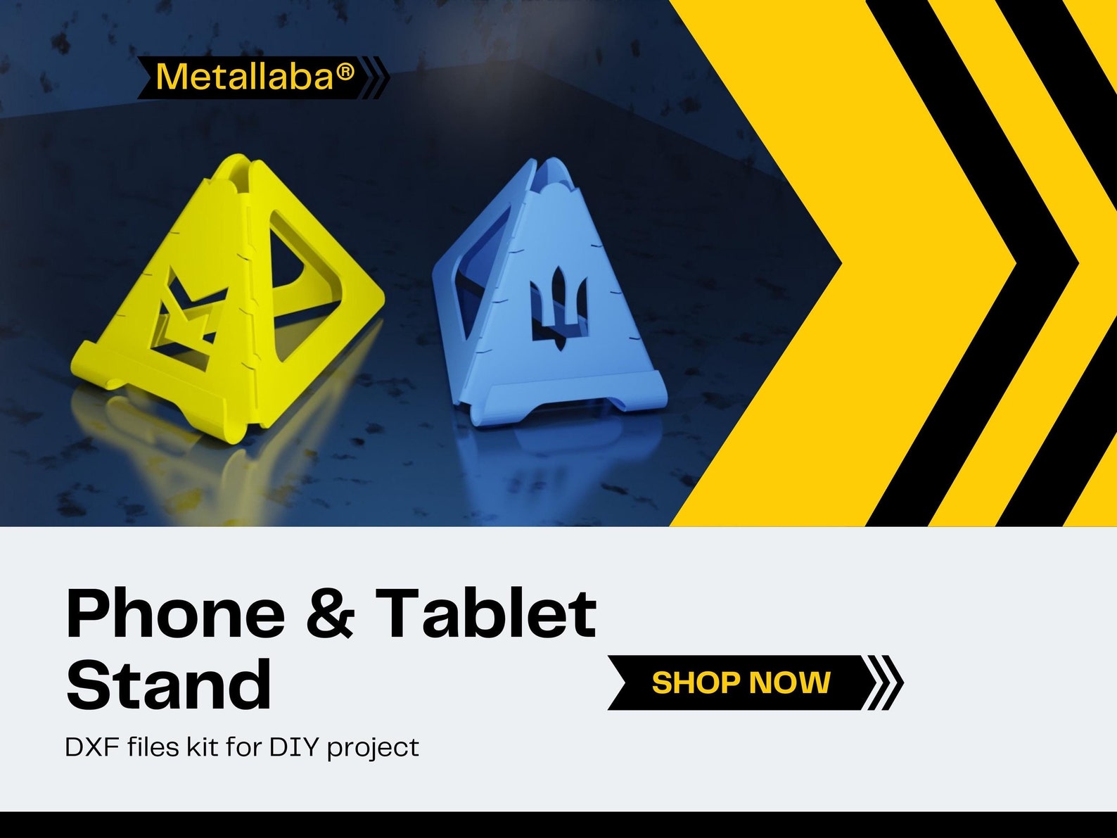 DIY Metal Phone & Tablet Stand - CNC Cutting DXF File for 2mm Sheet ...
