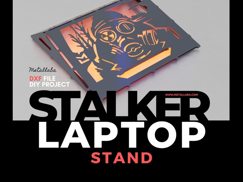 Laptop Stand STALKER, Diy Gift, Diy Sheet Metal Laptop Stand Dxf Files ...
