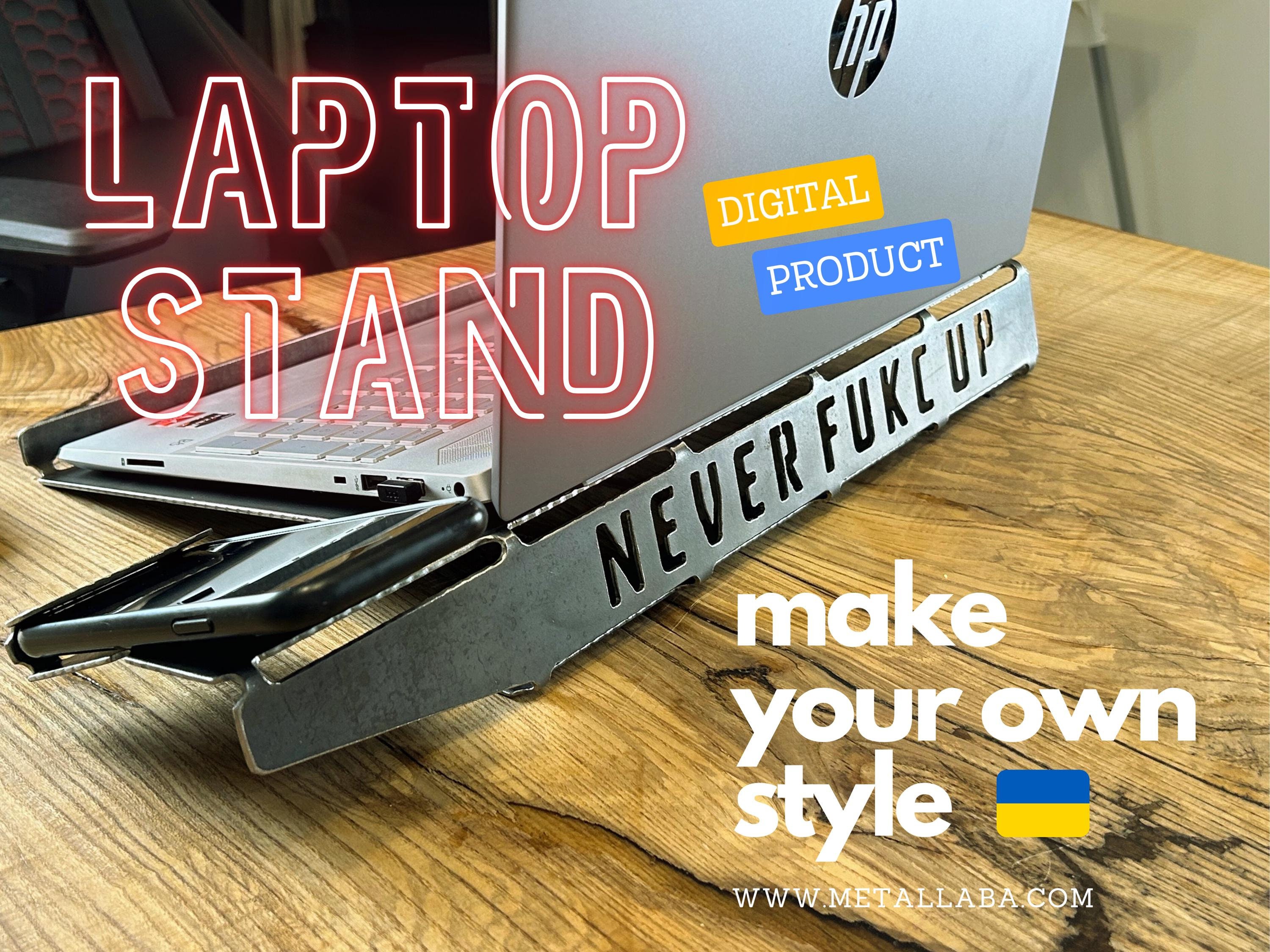 Laptop Stand With Sign, Diy Sheet Metal Laptop Stand Dxf Files ...