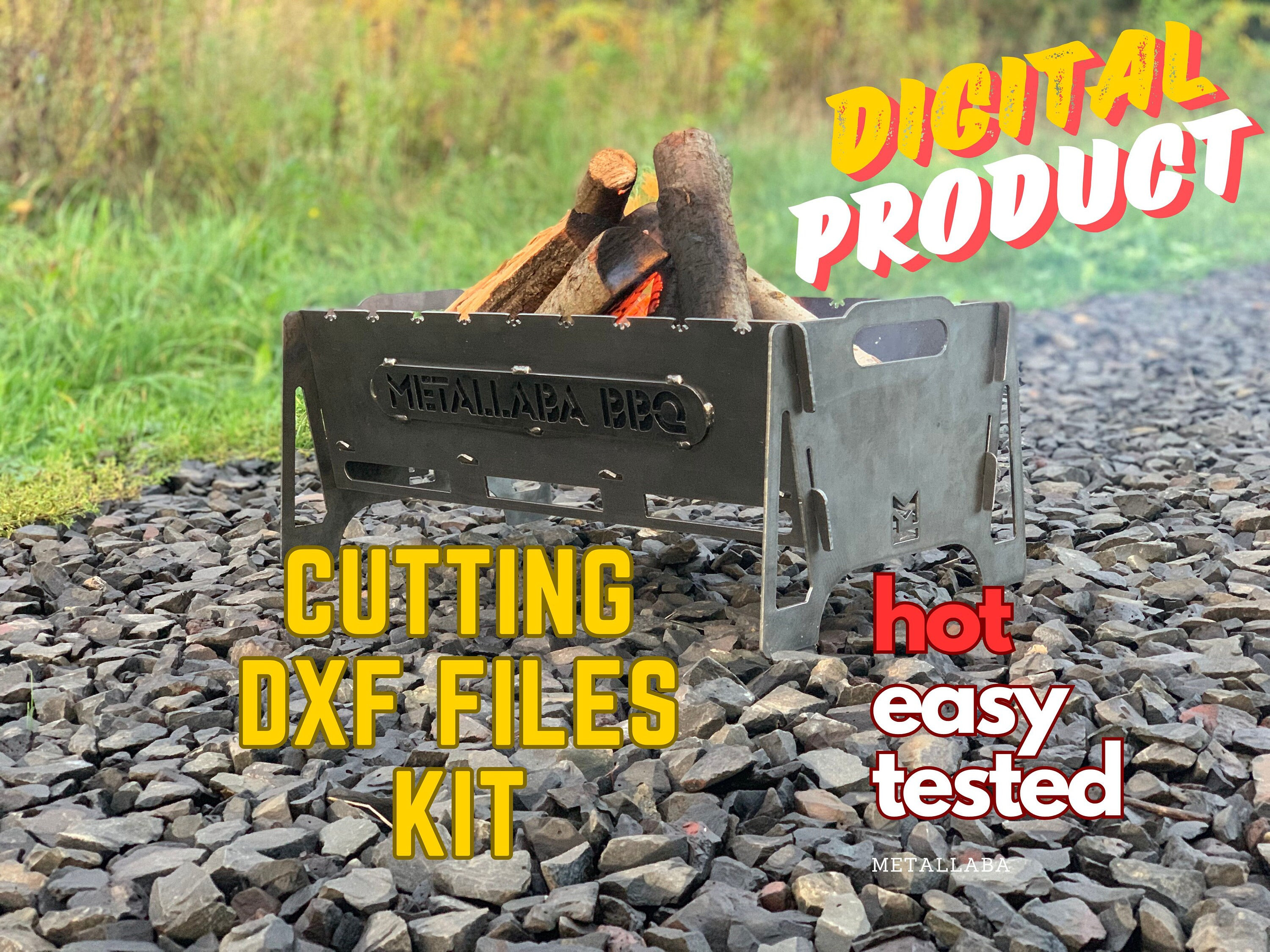 Fire Pit File SVG DXF for Creating a Metal Barbecue, BBQ Plasma Cut ...