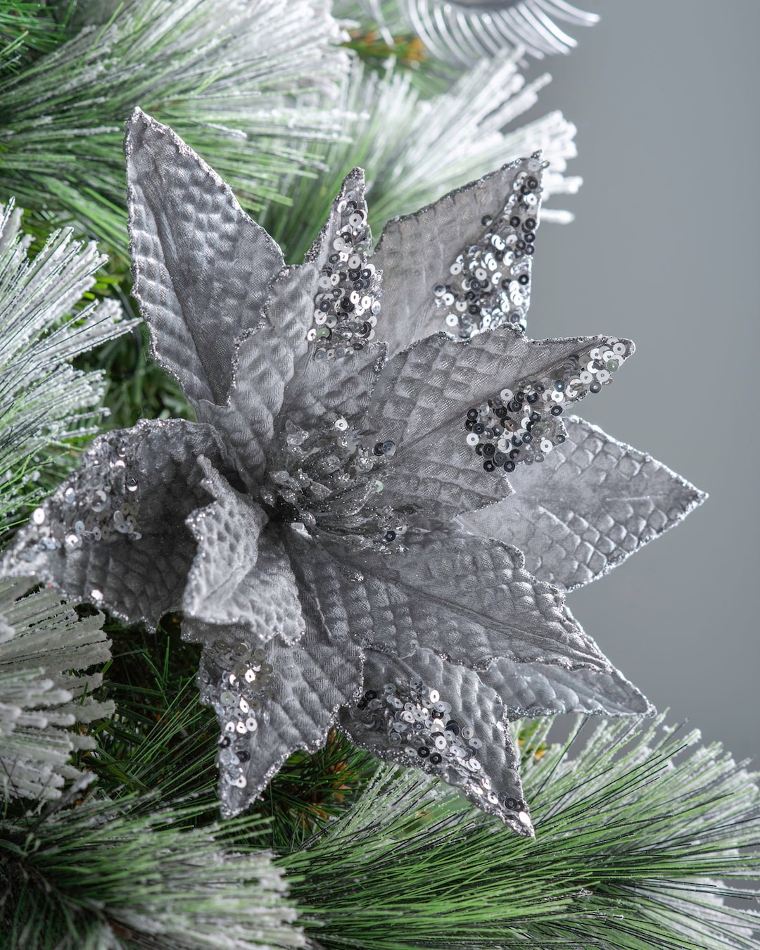 Artificial Poinsettia Christmas Tree Flower Decoration - Etsy