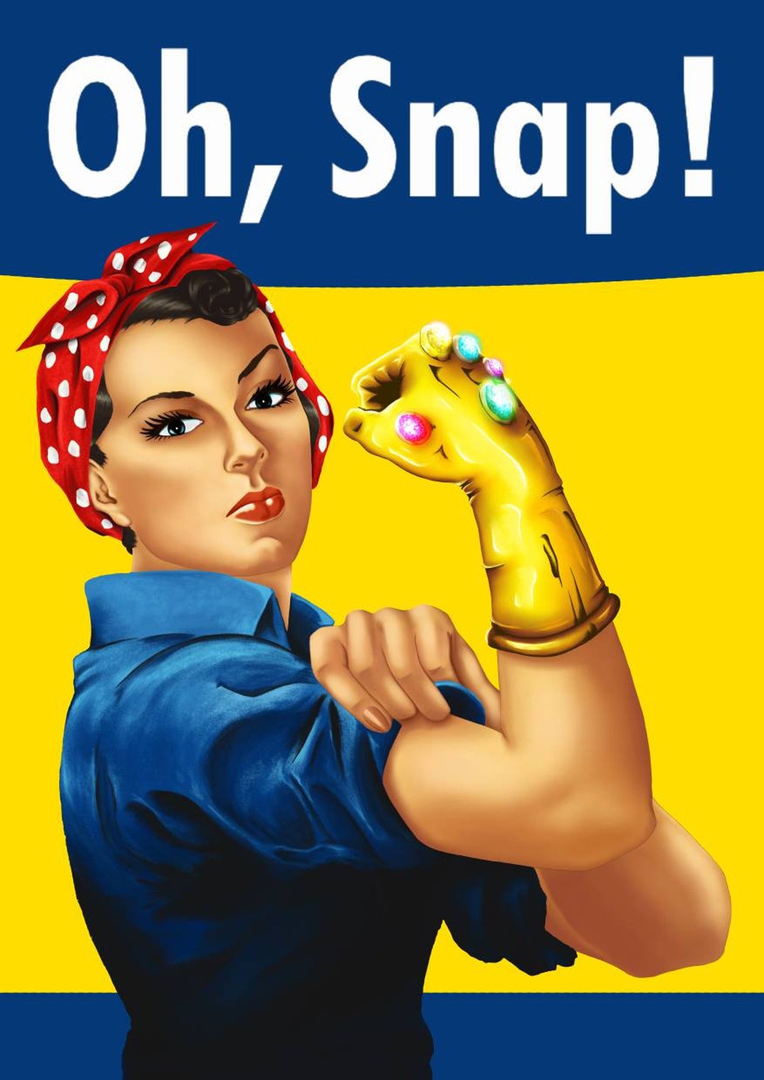 A2 Poster Avengers Pin up Infinity Gauntlet Marvel Comics Rosie Riveter ...