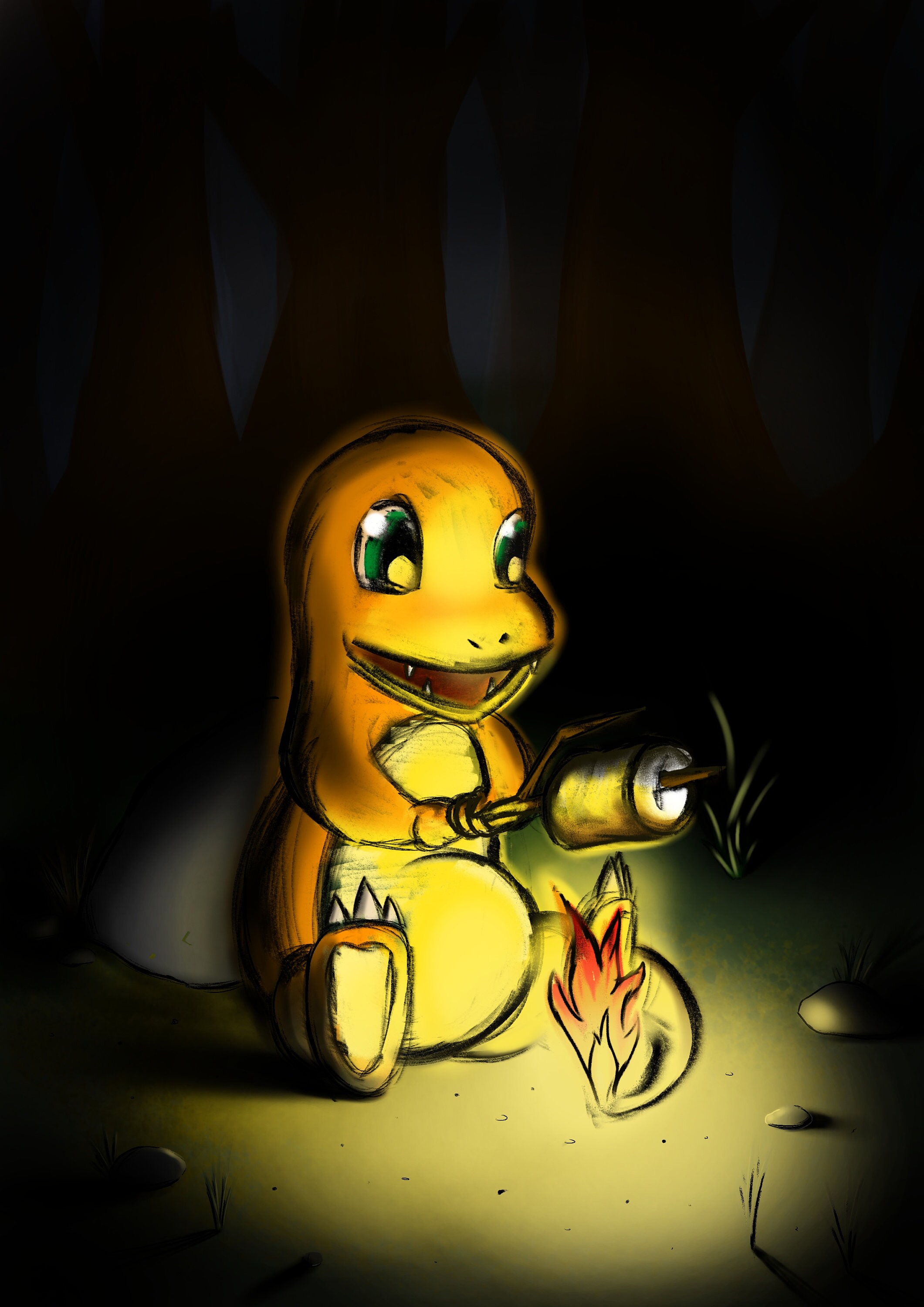 A4 Print Charmander Pokémon Anime Sketch Physical Copy - Etsy