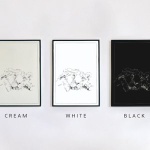 Lion Graphite Sketch Wall Art & Illustrations in Three Colors - Etsy