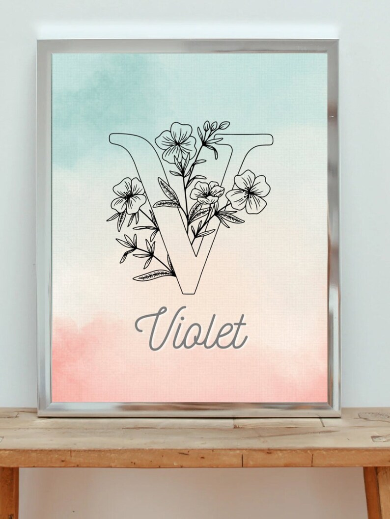 Personalised Name Downloadable Print - Etsy