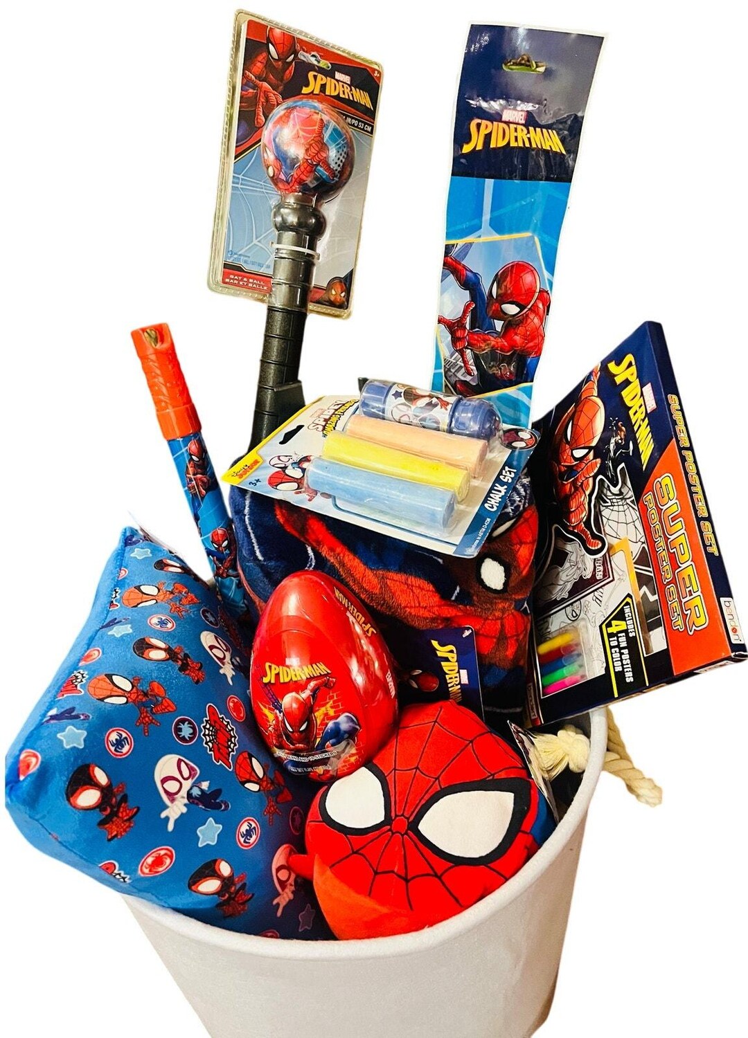 Spiderman Gift Basket 13 X 12 50 X 70 Super Soft Adorabl Kite, Bubble ...
