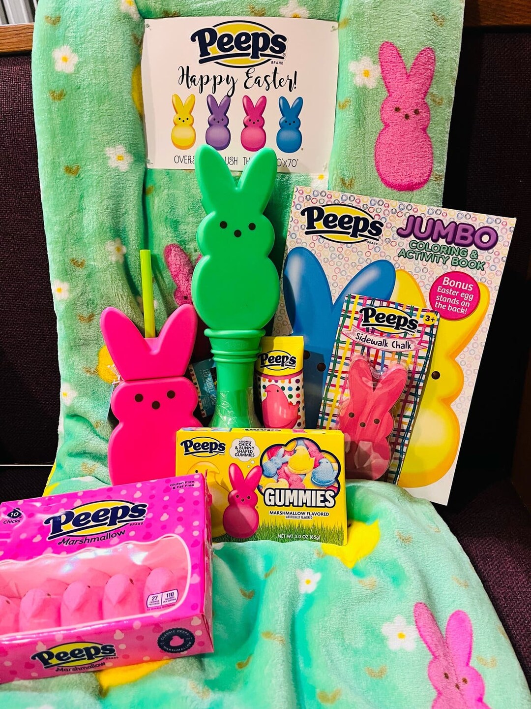 Green Super Soft Peep Oversized Plush Throw 6070 Bundle - Etsy