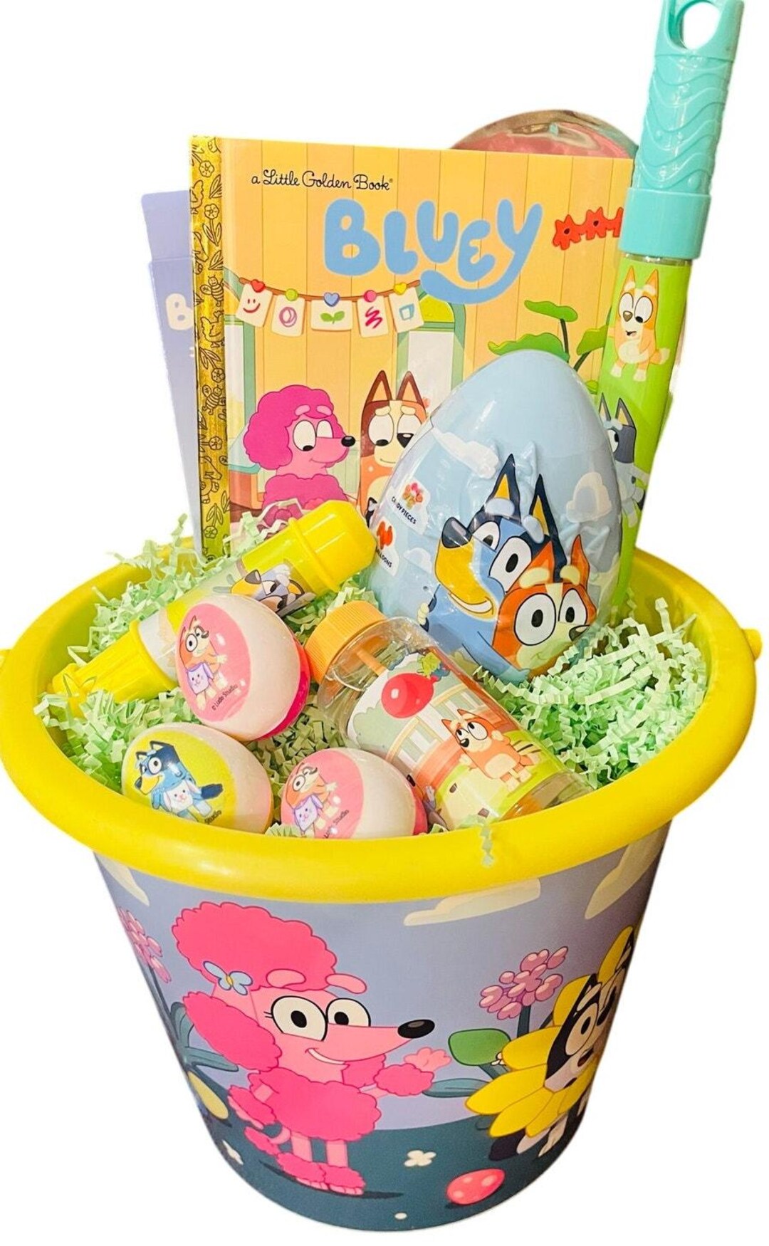 Bluey Happy Easter Large Basket Bundle Includes One Bracelet and Four ...