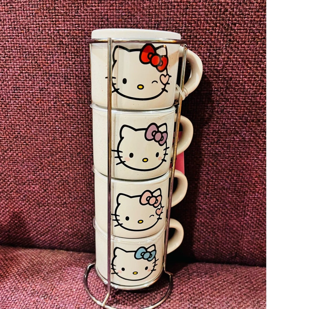 Hello Kitty Ceramic Mug Set of Four 3oz - Etsy