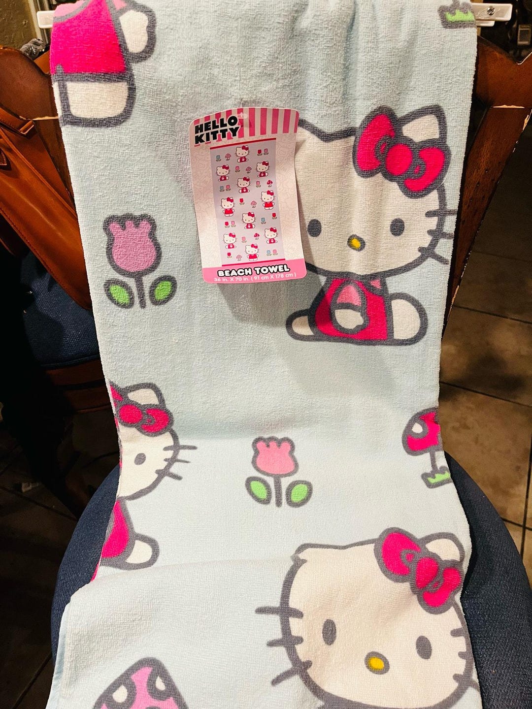 Hello Kitty Tulip and Mushroom Beach Towel LARGE 36 BY 70 - Etsy
