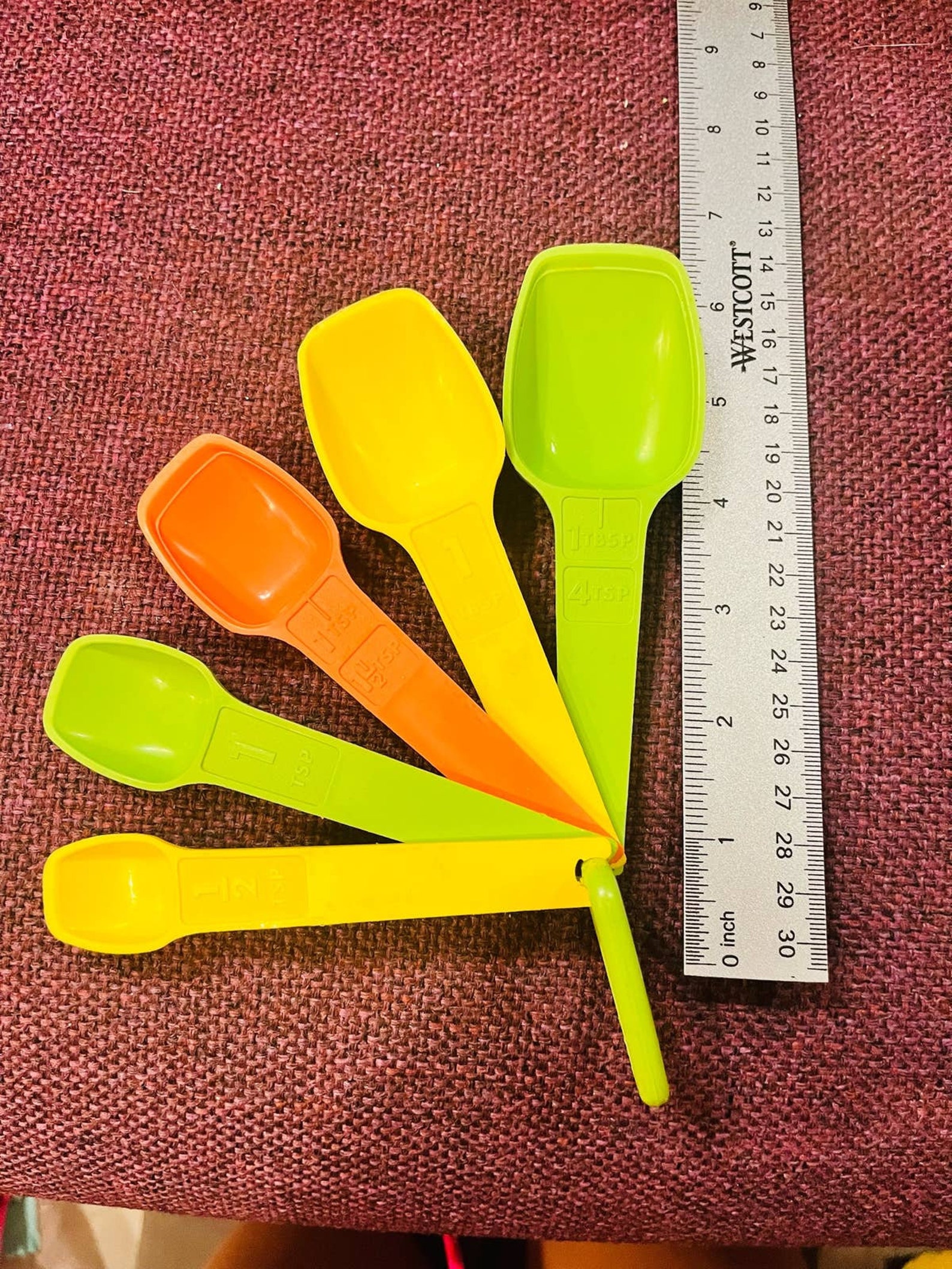 Vintage Tupperware Set of 5 Measuring Spoons - Etsy
