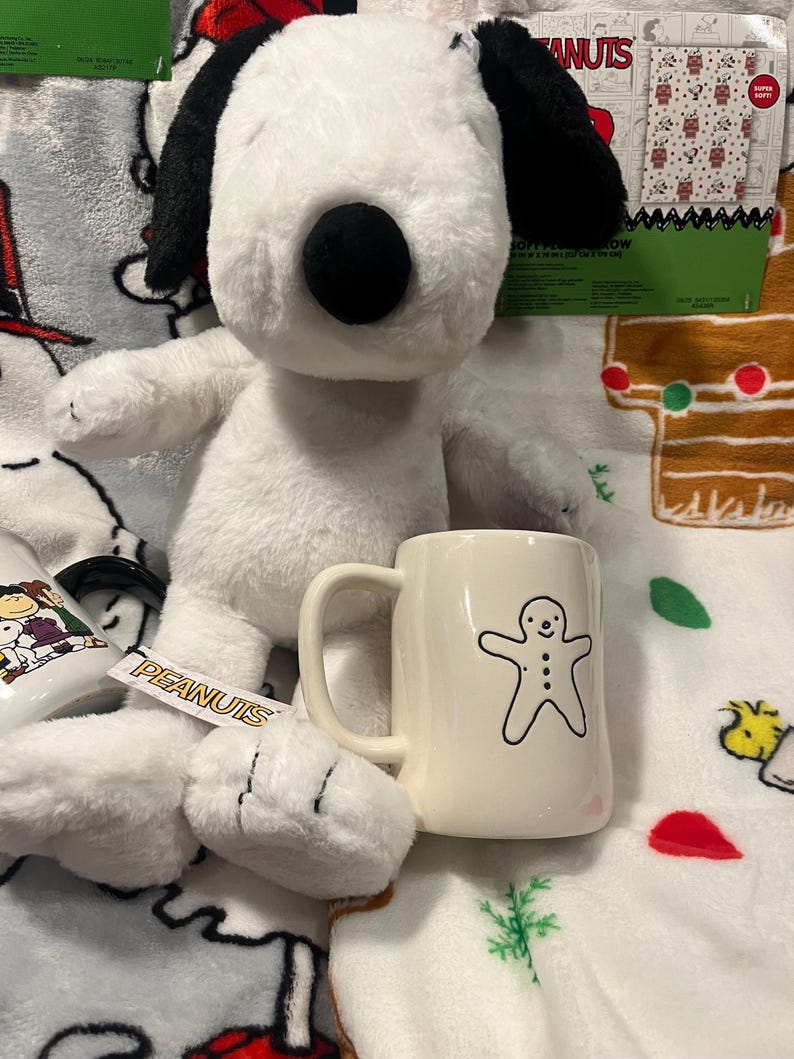 Snoopy Peanuts Christmas Plush Throws 50 by 70 Throw (2) With Snoopy ...