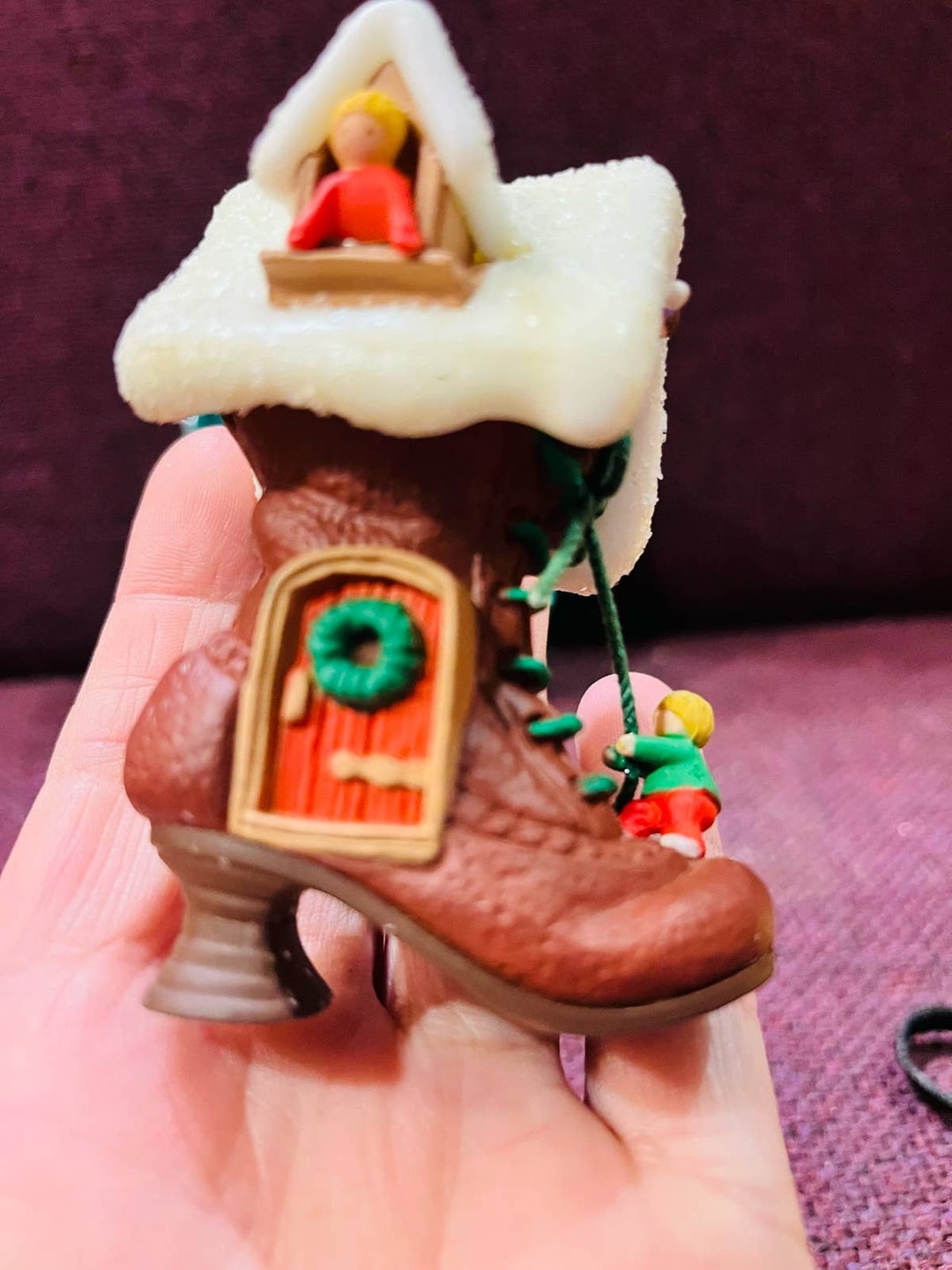 Hallmark Children in Shoe Hand, Craft Ornament, 1985 - Etsy