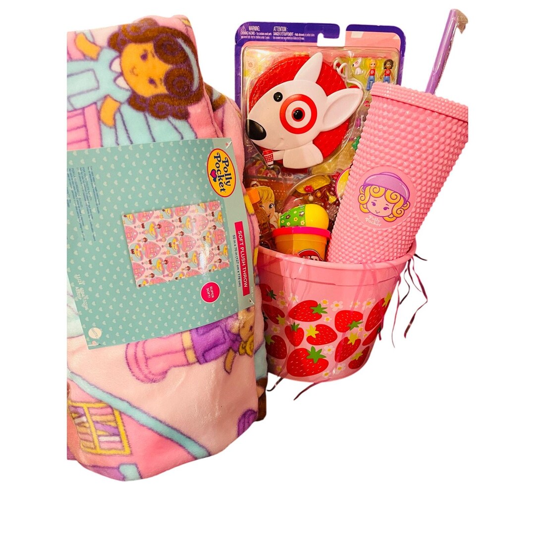 Polly Pocket Target Easter Bundle With a 50 X 70 Soft Pink Adorable ...