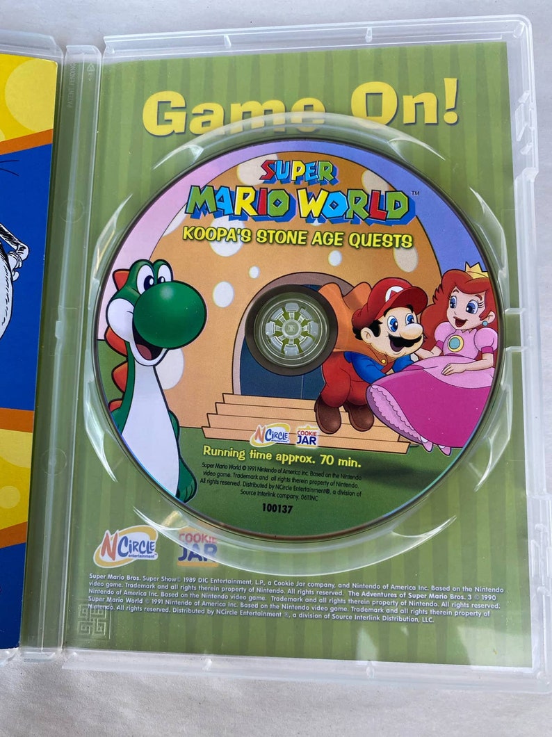 Super Mario World: Koopa's Stone Age Quests DVD 1991 - Etsy