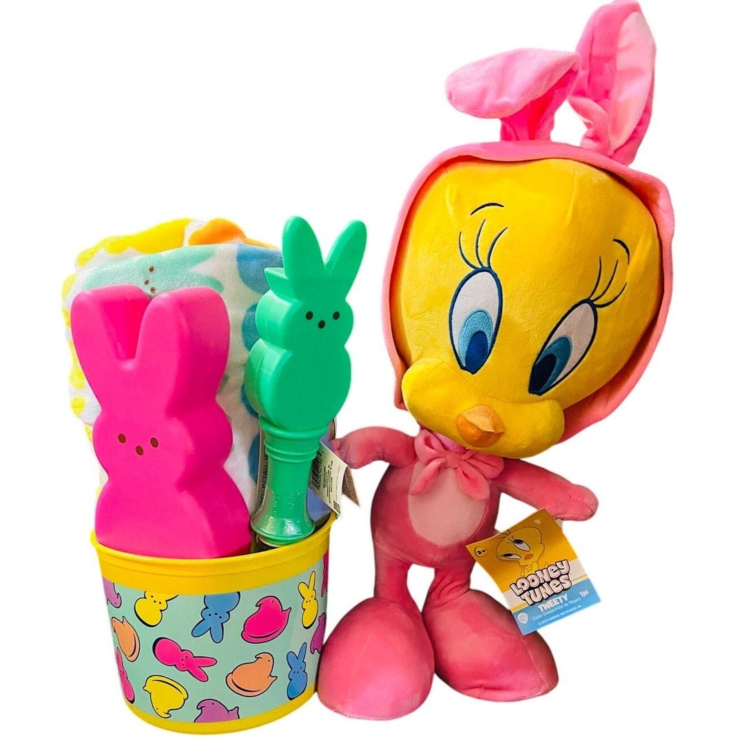 Tweety Bird 20 Inch Peeps Basket Bundle 60 by 70 Peep Throw Bundle With ...