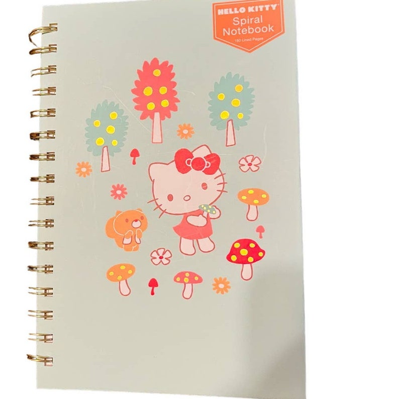 Hello Kitty Spiral Notebook - Etsy Hello Kitty Spiral Notebook - Etsy