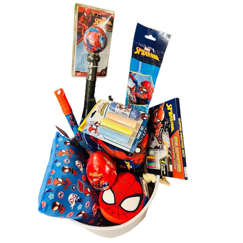 Spiderman Gift Basket 13 X 12 50 X 70 Super Soft Adorabl Kite, Bubble ...