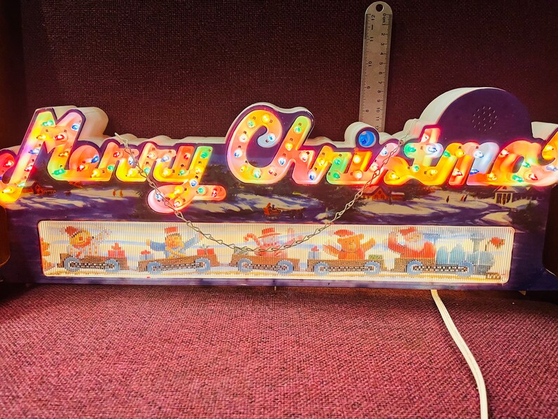 Vintage Merry Christmas Music Light up Sign - Etsy UK