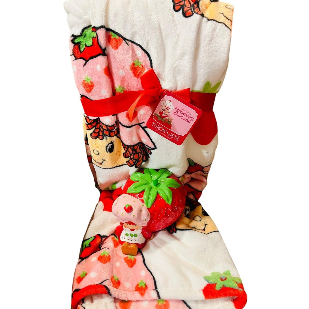 Strawberry Shortcake Bundle Adorable Soft Throw and Piggy Bank - Etsy