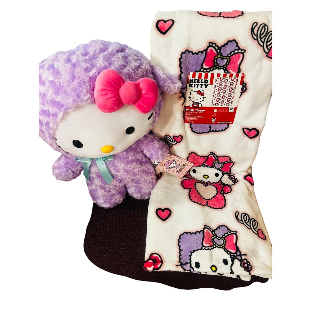 Hello Kitty Easter Greeter and 50 by 70 Soft Adorable Hello Kitty Throw ...
