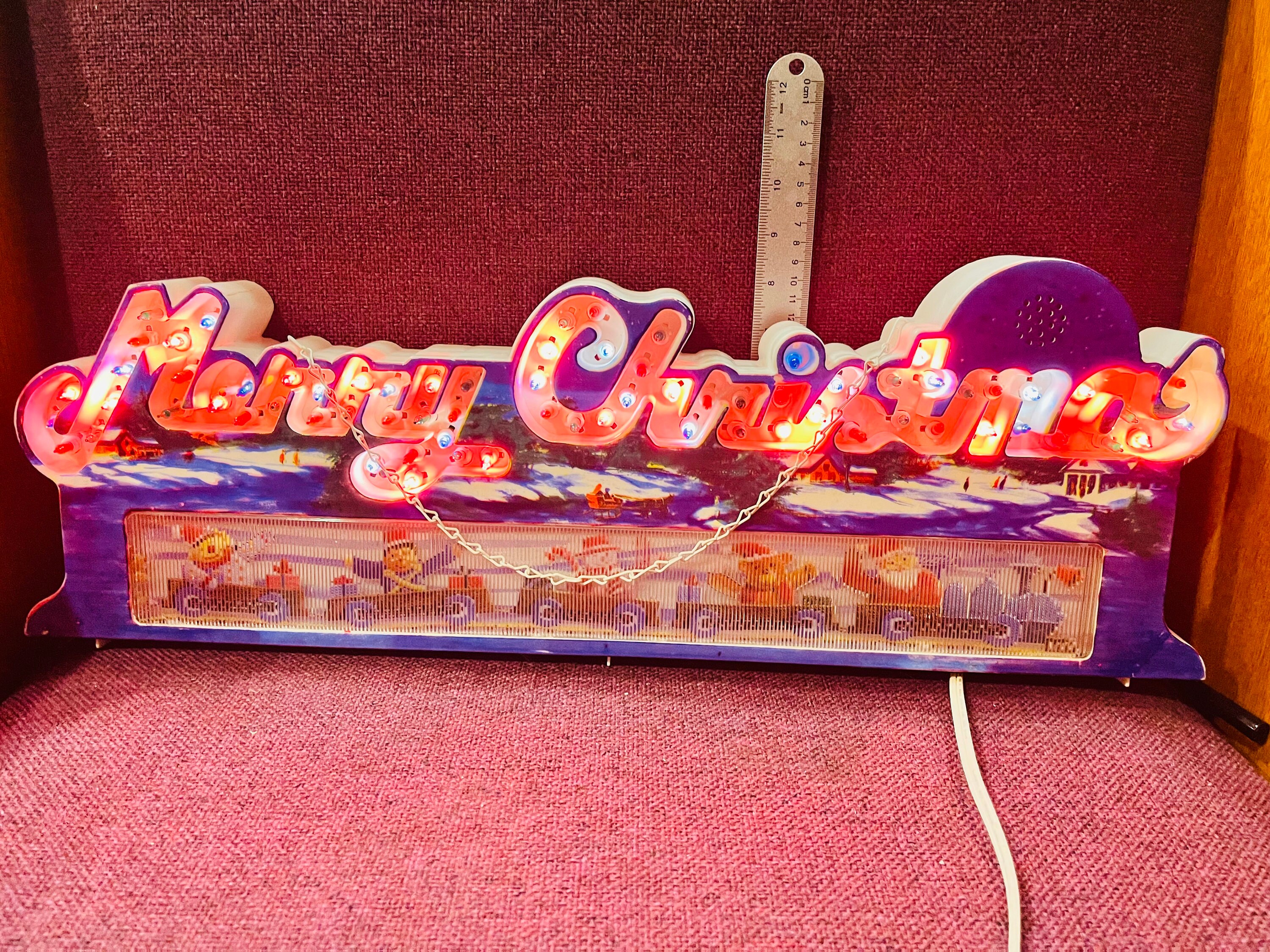 Vintage Merry Christmas Music Light up Sign - Etsy UK