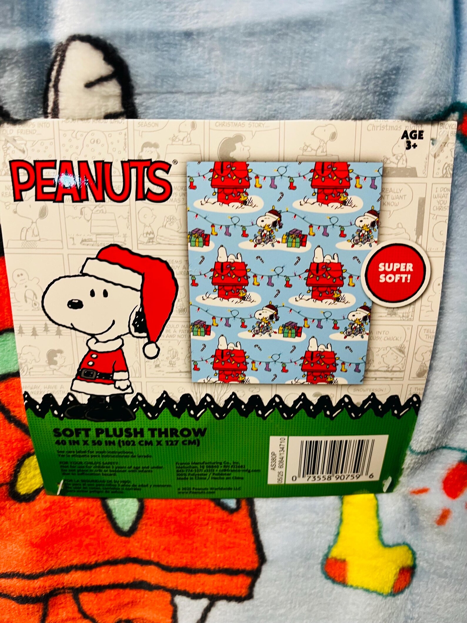 Snoopy Peanuts Christmas 40 by 50 Preschool Throw - Etsy