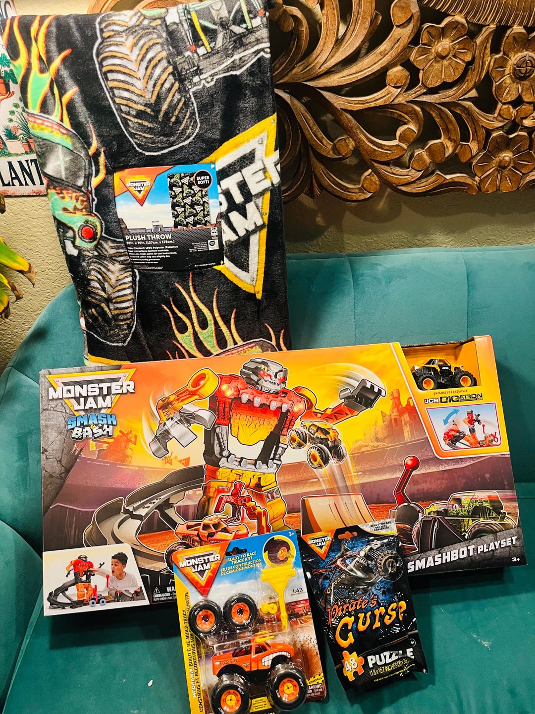 Monster J A M 50 by 70 Throw Bundle Super Soft , Pirate Curse 48 Piece ...