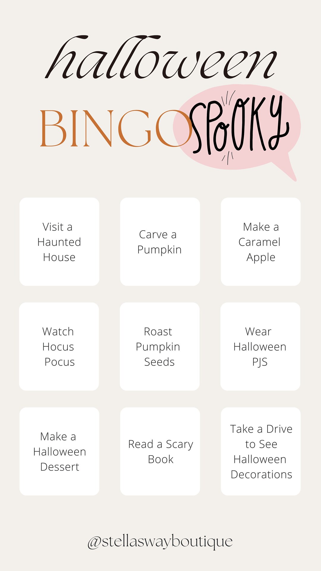 Halloween Bingo Spooky Printable PDF - Etsy