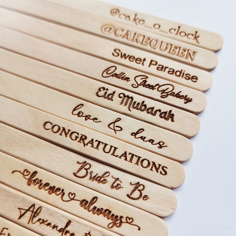 Customised Wooden Sticks Personalized With Logo Treat Box - Etsy