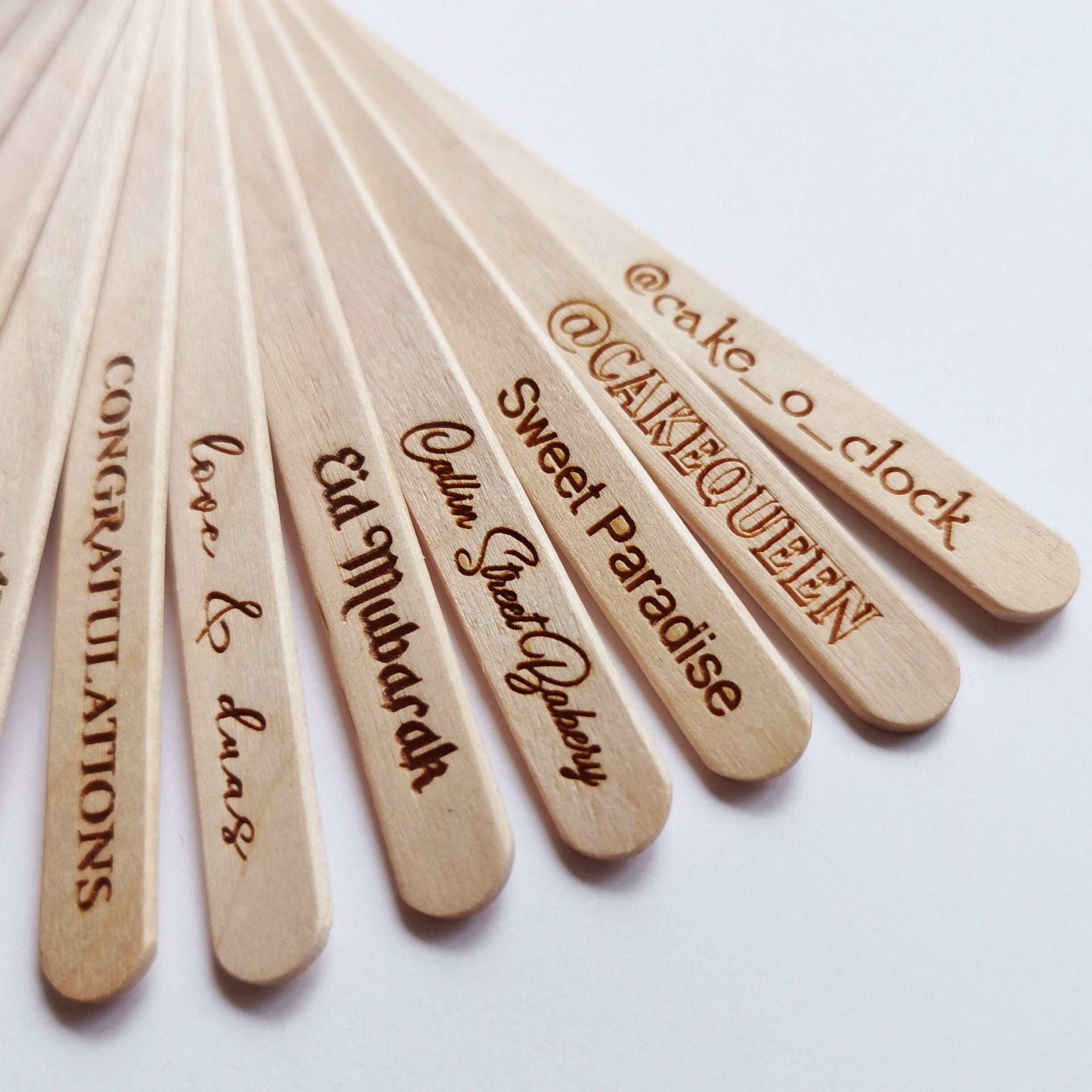 Customised Wooden Sticks, Personalized With Logo Treat Box, Popsicle ...