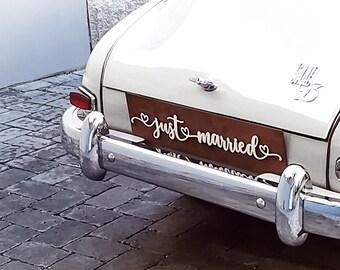 Mr and Mrs Car Wedding Sticker Decal Removable Vinyl - Etsy