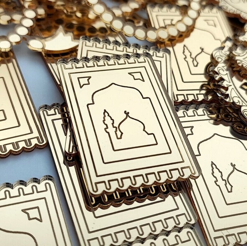 Eid Mubarak Cupcake Toppers, Muslim Holy Month, Kaaba, Prayer Rug ...