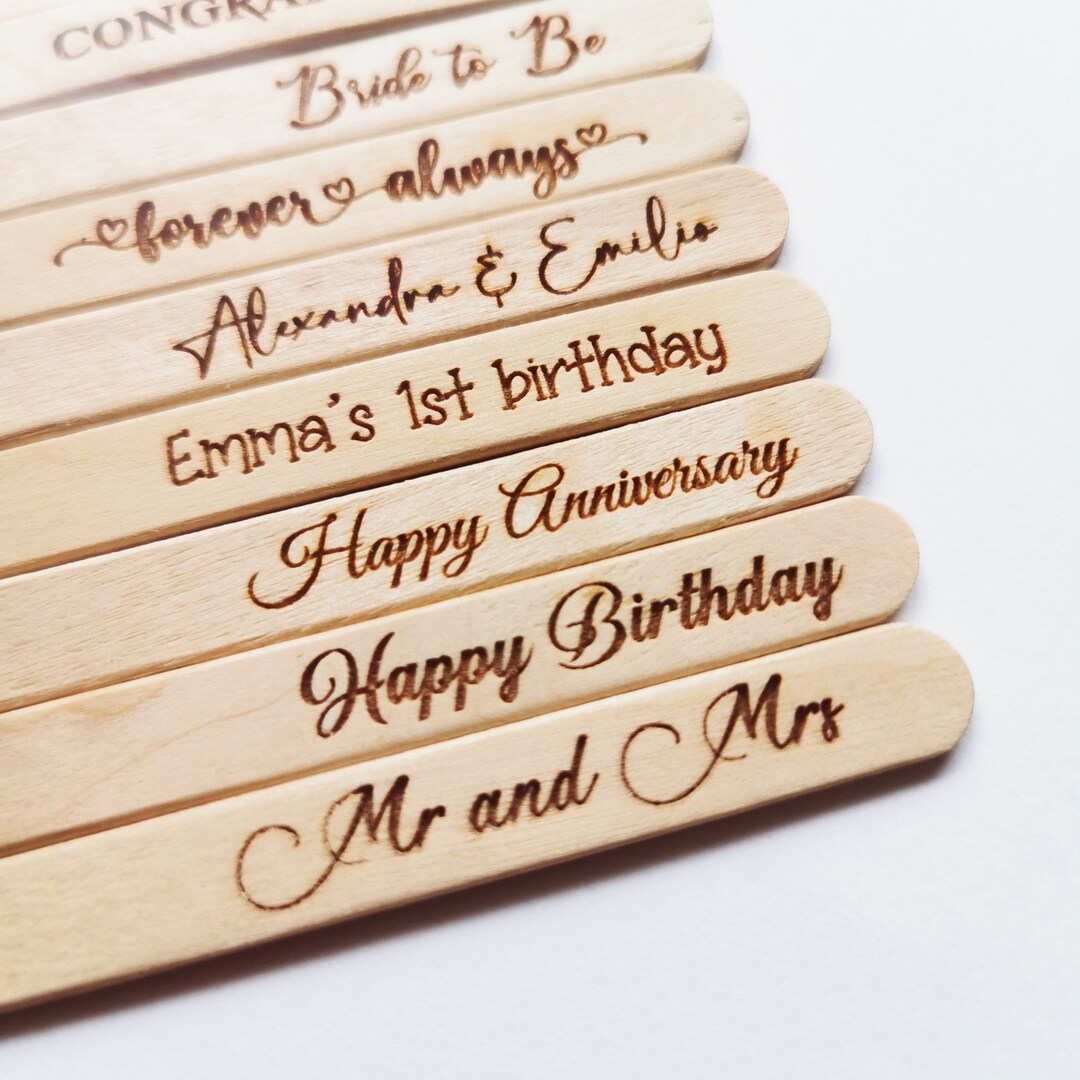 Customised Wooden Sticks, Personalized With Logo Treat Box, Popsicle ...