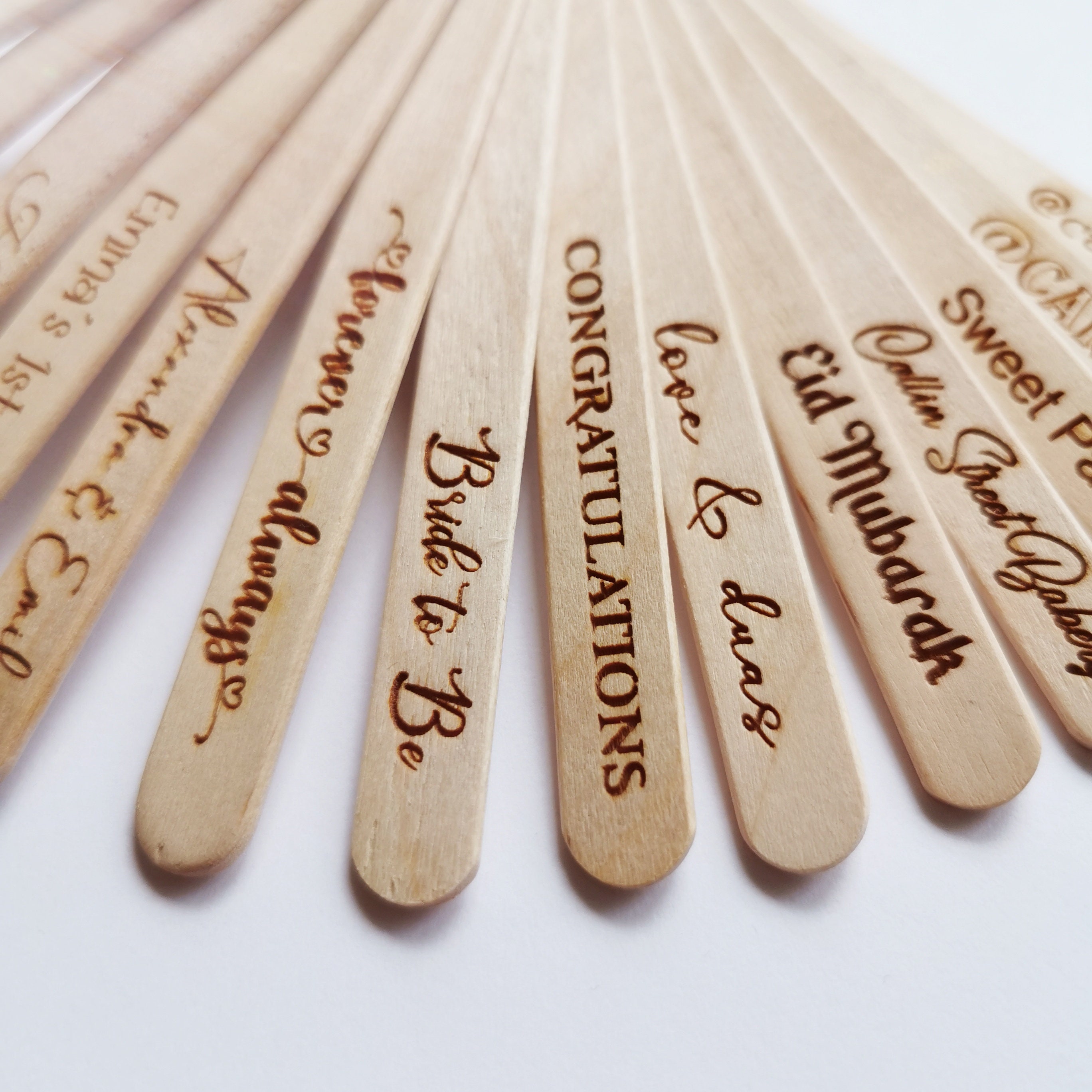 Customised Wooden Sticks, Personalized With Logo Treat Box, Popsicle ...