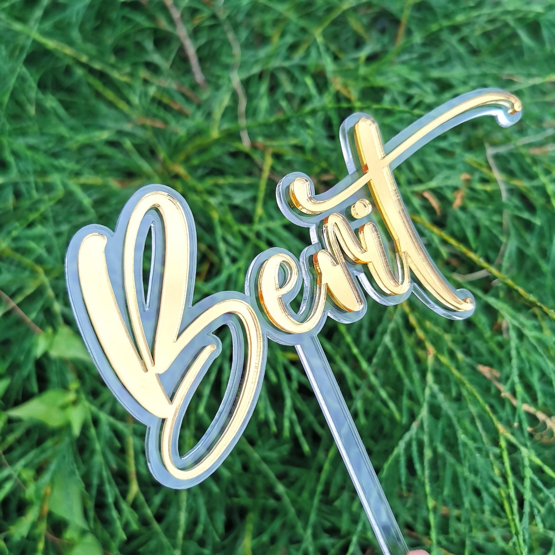 Custom Name Topper Single Word Double Layer Name Topper - Etsy