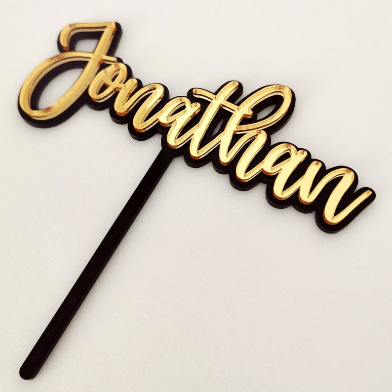 Custom Name Topper Single Word Double Layer Name Topper - Etsy