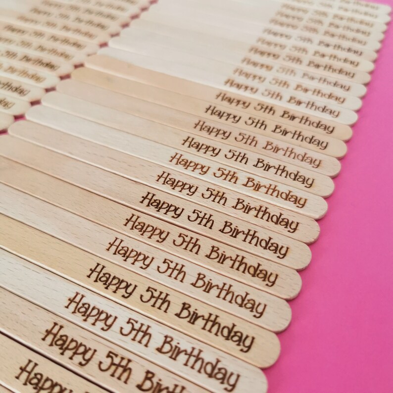 Customised Wooden Sticks, Personalized With Logo Treat Box, Popsicle ...
