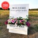 Flower Box Welcome Sign Personalized A-frame Sign Floral - Etsy