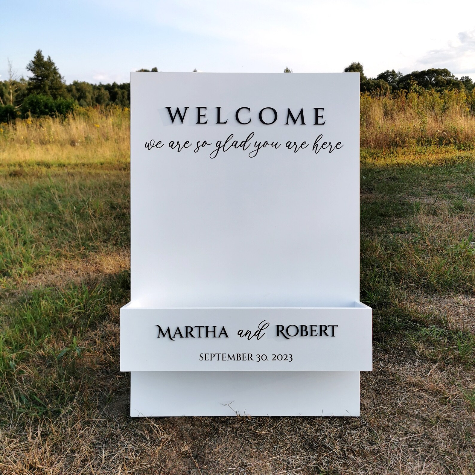 Flower Box Welcome Sign Personalized A-frame Sign Floral - Etsy
